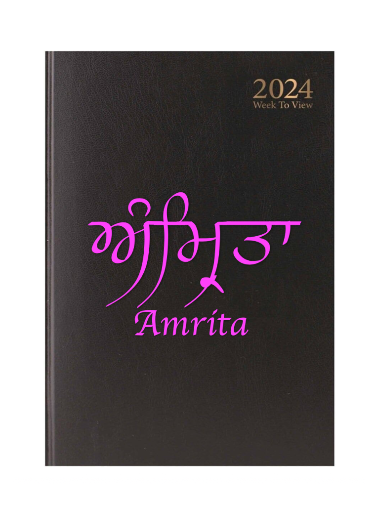 Personalised Gurmukhi name diary - Sikhi Creations