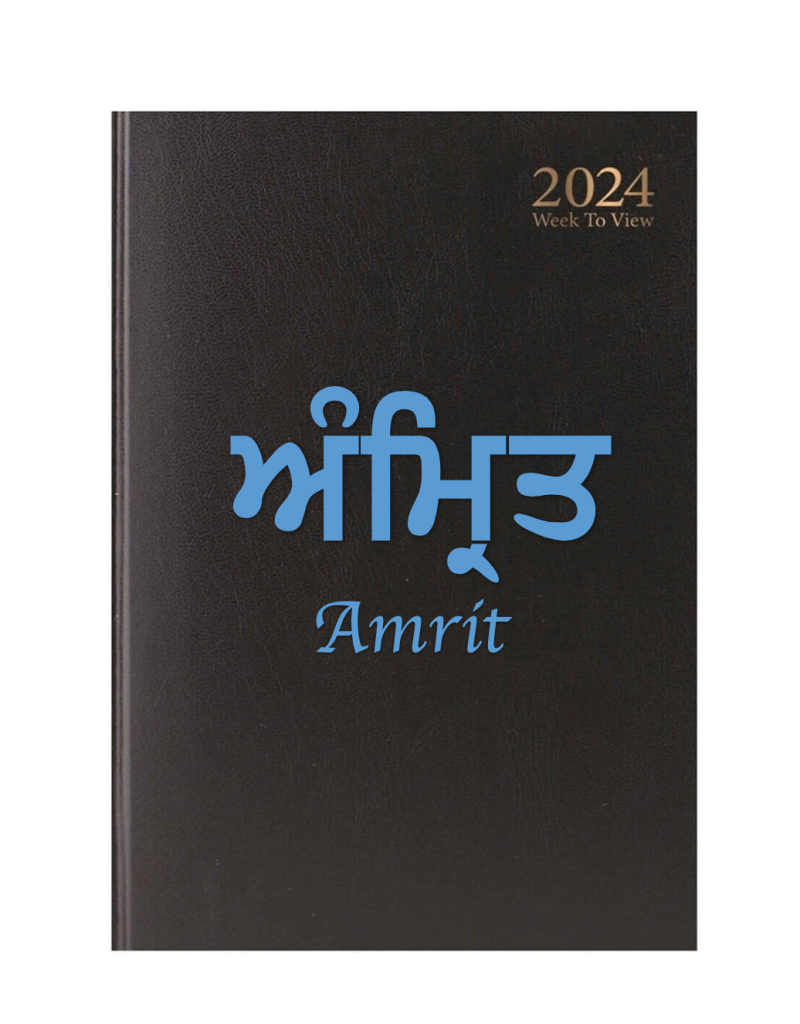 Personalised Gurmukhi name diary - Sikhi Creations